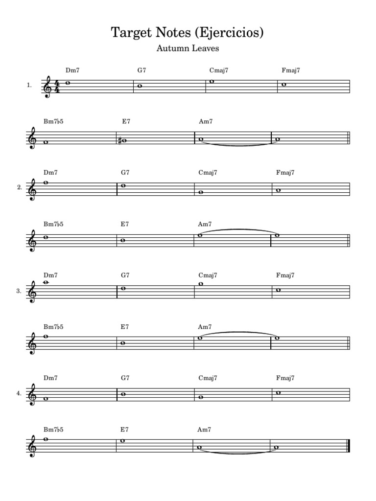 Target Notes Autumn Leaves | PDF