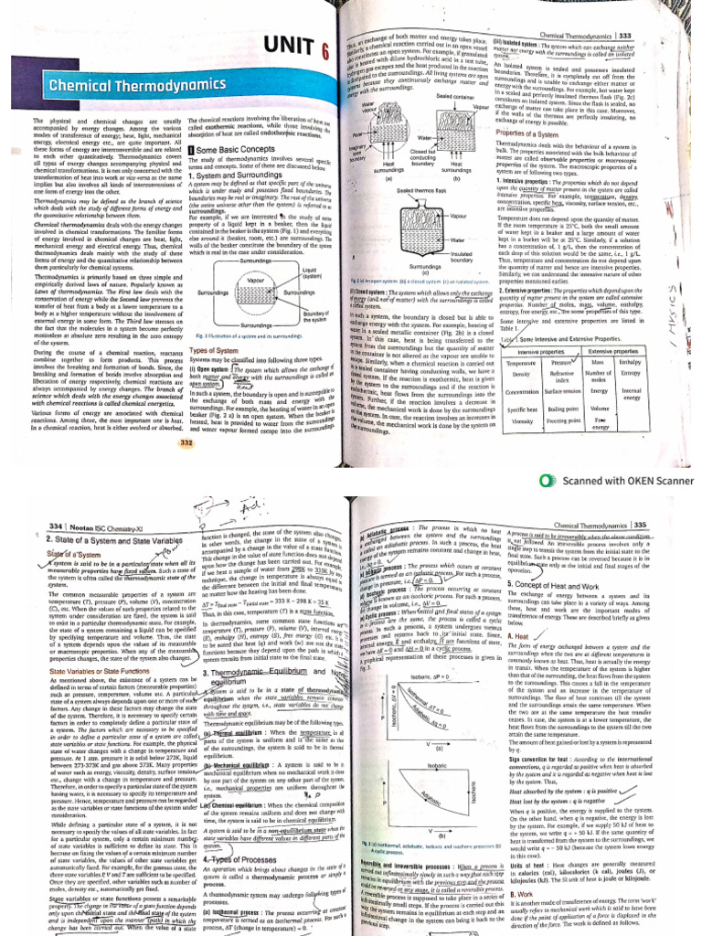 Class 11 Chemical Thermodynamics | PDF