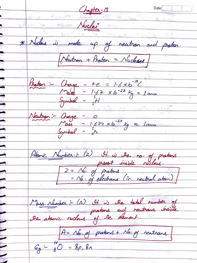 Ch - 13 Nuclei | PDF