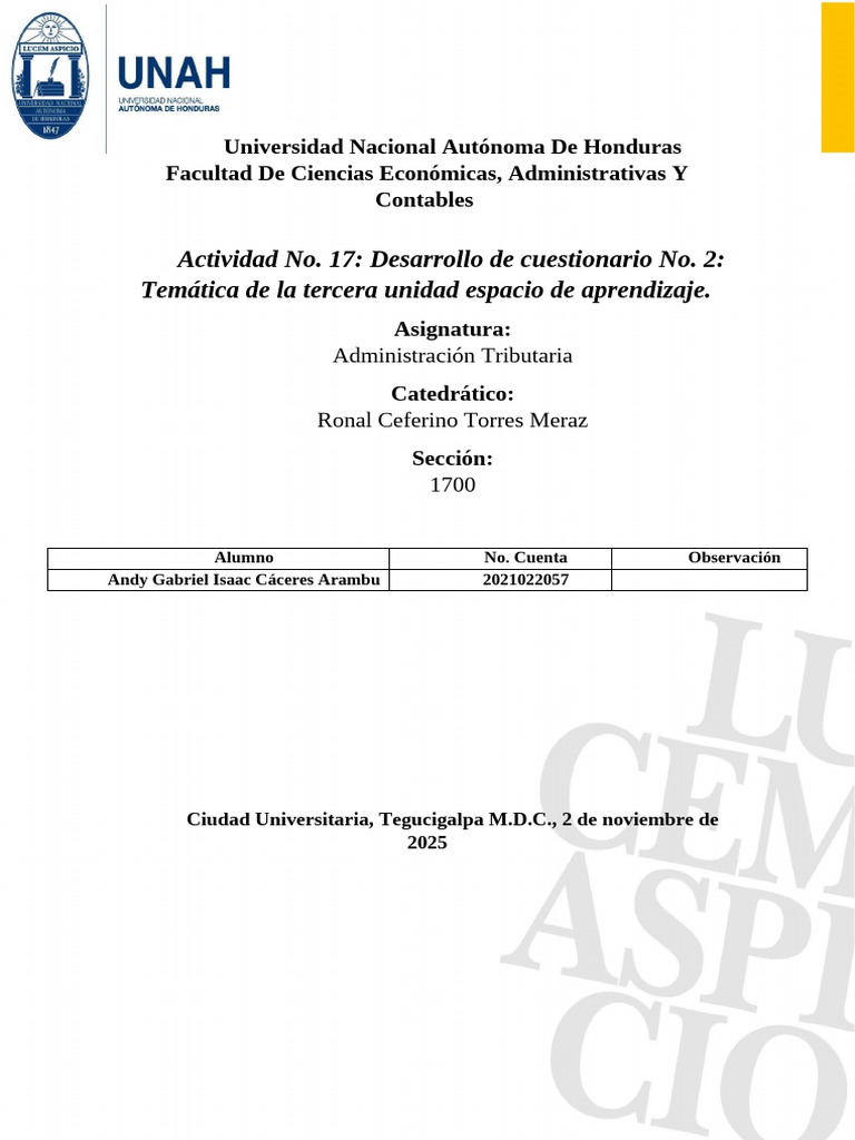 Cáceres Andy Act12 U2 | PDF | Impuesto sobre la renta | Impuestos