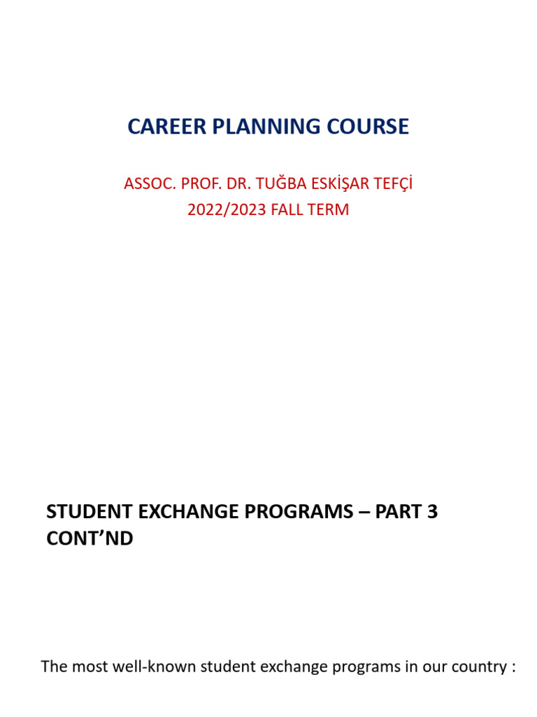 CAREERPLANNING_LECT2 | PDF | Tuition Payments | Postgraduate Education