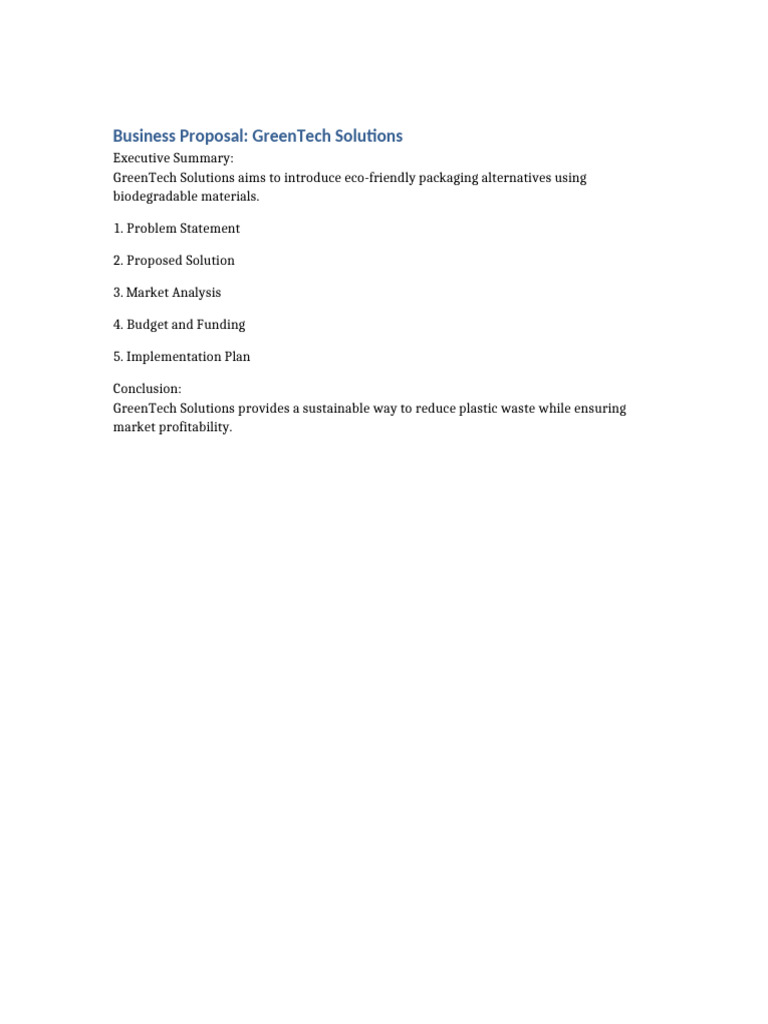 Dummy Business Proposal Template | PDF