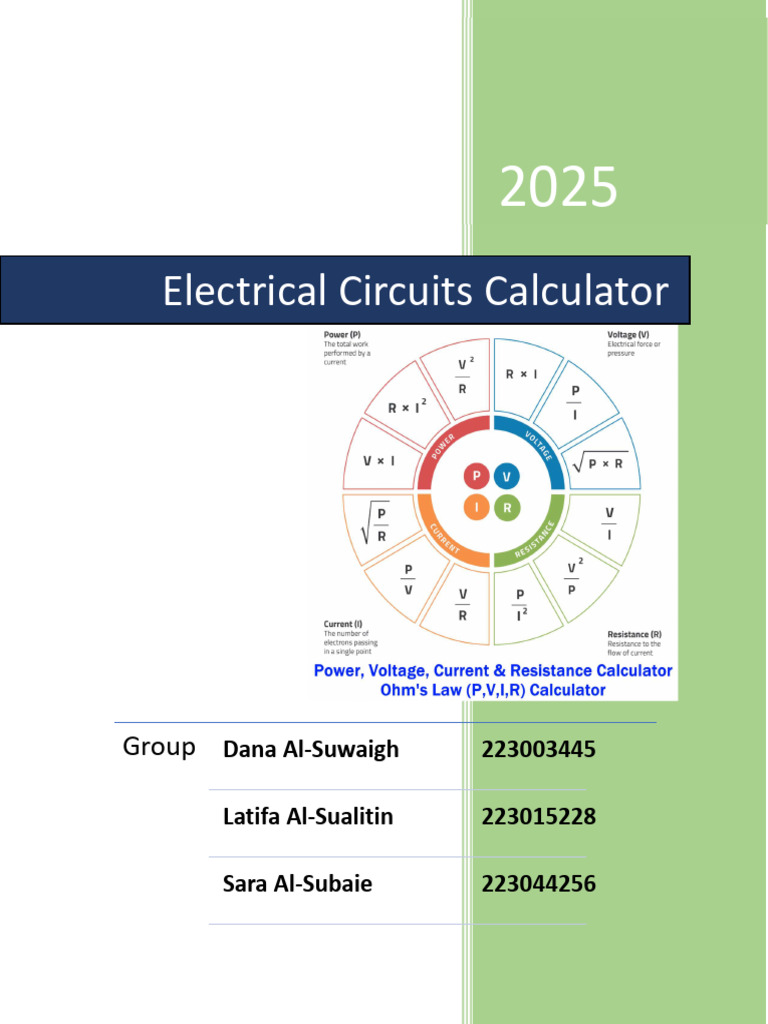 Electrical Circuits Calculator | PDF | Series And Parallel Circuits ...