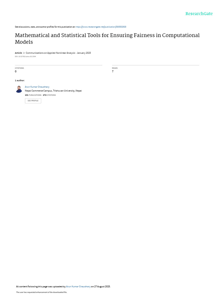 Communicationalon Nonlinear Mathematicaland Stat | PDF | Statistics ...