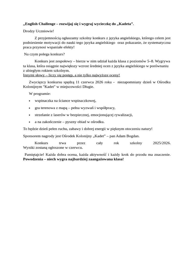 English Challenge | PDF