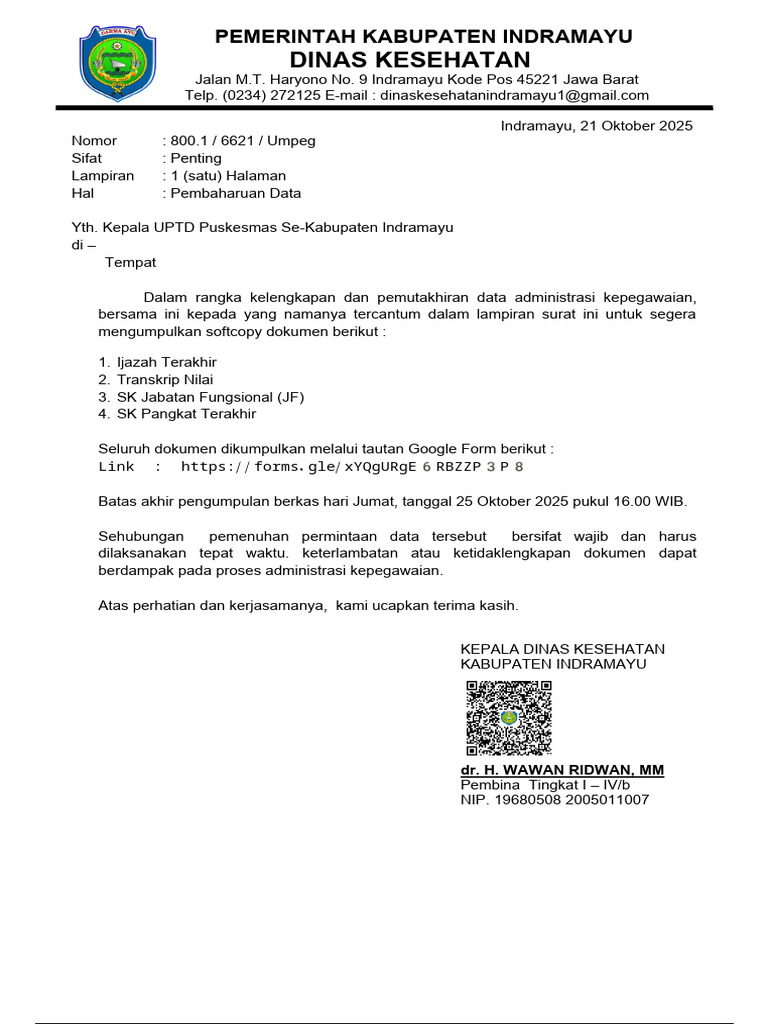 20251022111923pemutakhiran Data Administrasi Kepegawaian_preview | PDF