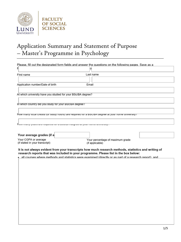 Lund University Extra Requirement | PDF | Cognition | Methodology