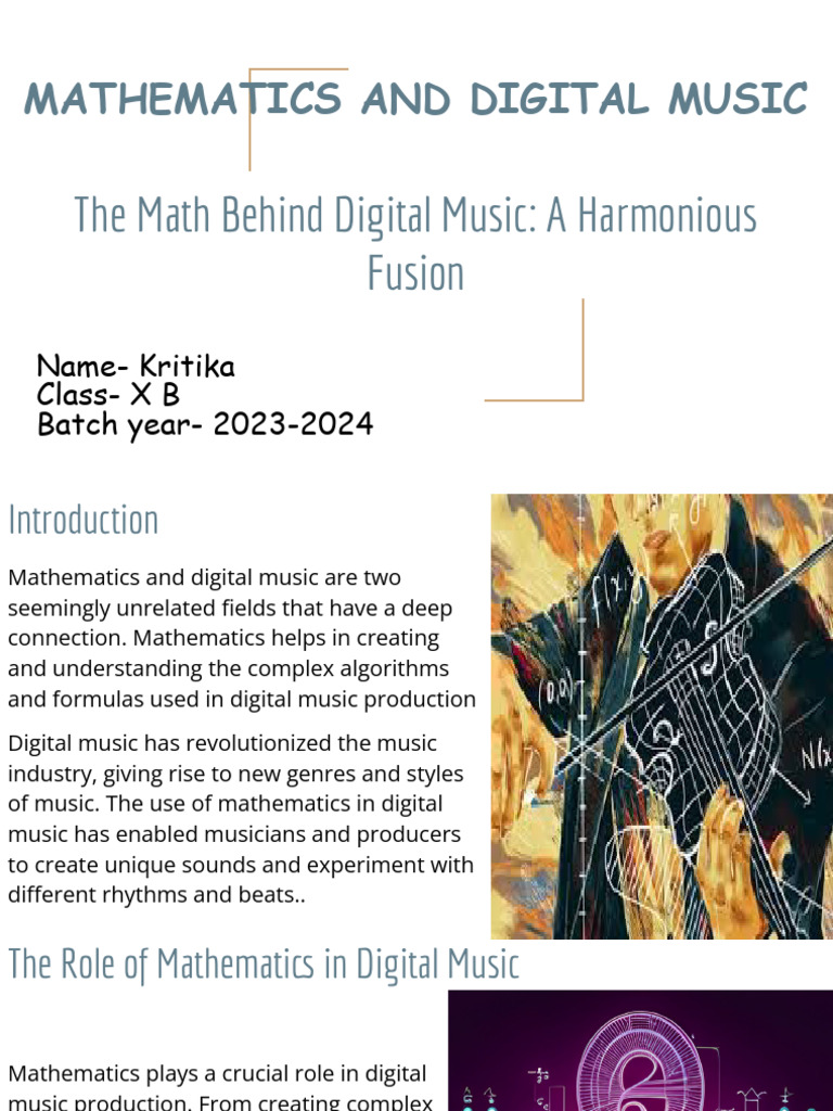 Math's Role in Digital Music Creation | PDF | Mathematics | Synthesizer