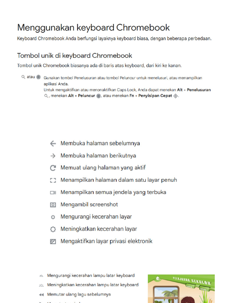 Tombol Keyboard Chrombook | PDF