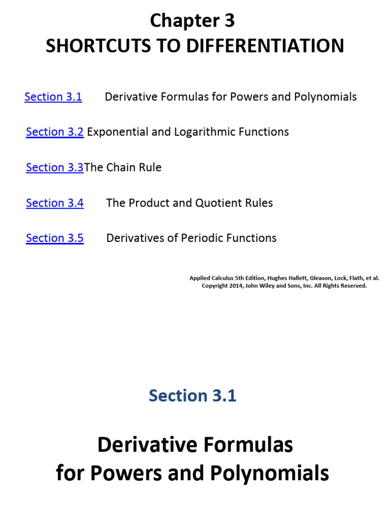 ch03 | PDF | Derivative | Tangent
