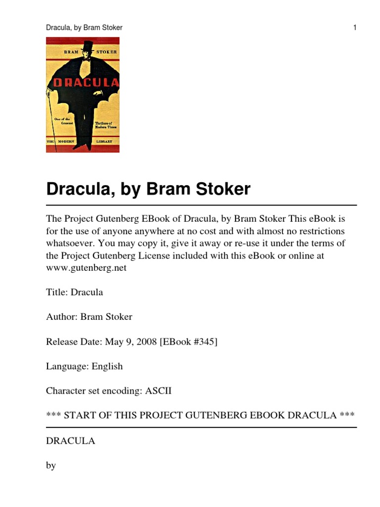 Bram Stoker's Dracula eBook Edition | PDF