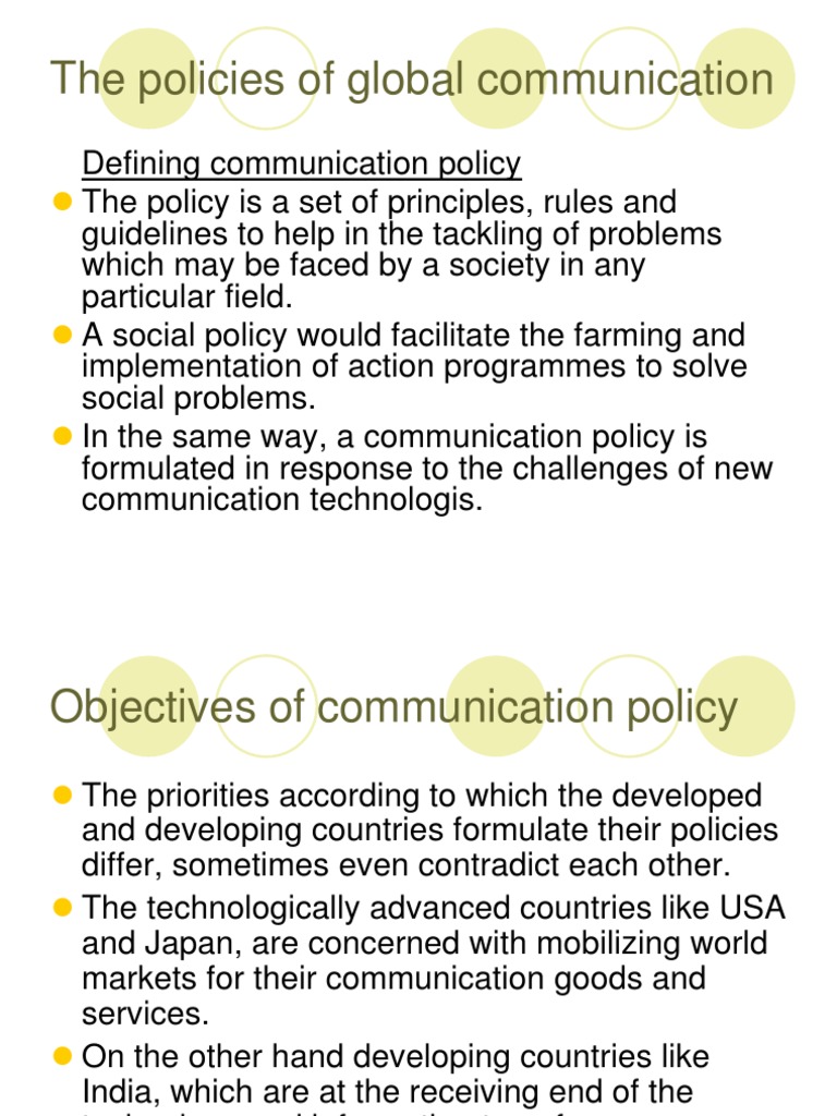 Global Communication Policies | PDF | Finance & Money Management ...