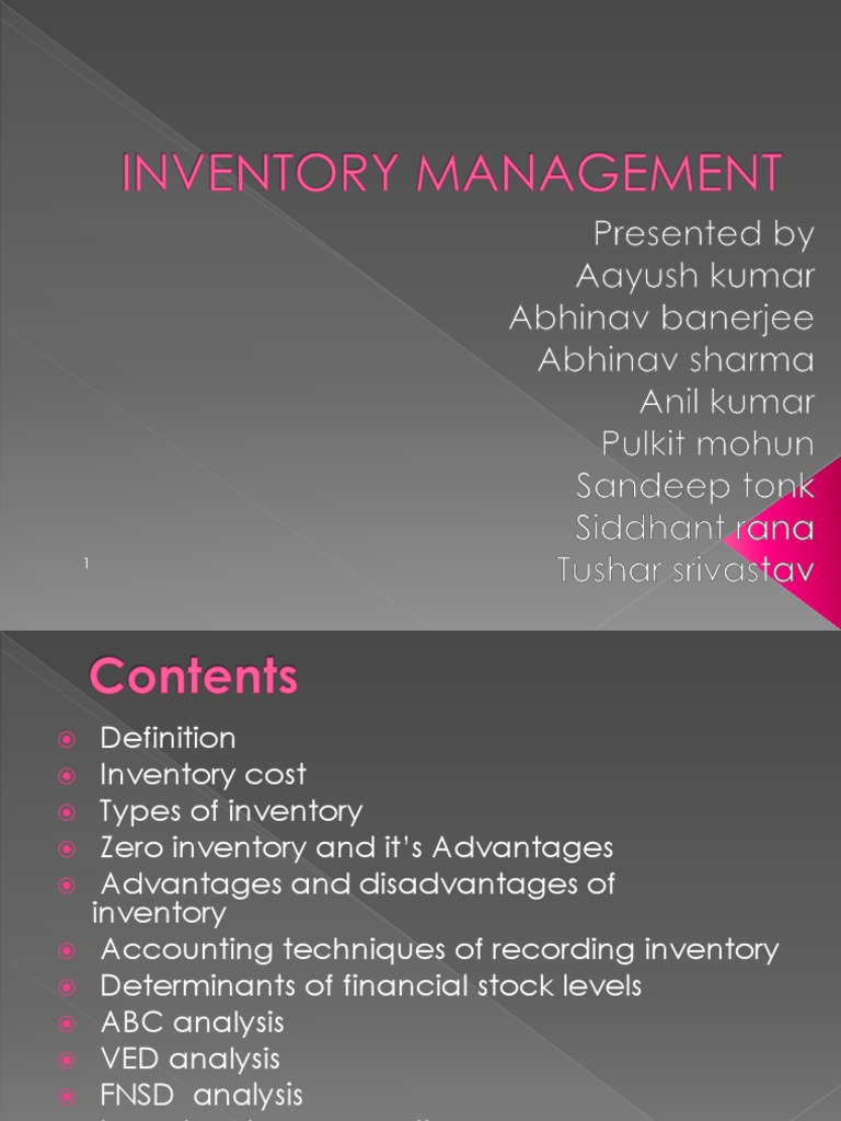 Final Inventory Management | PDF | Inventory | Production And Manufacturing