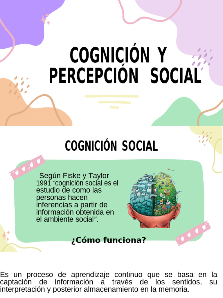 Cognicion y Percepcion Social | PDF | Cognición | Sicología