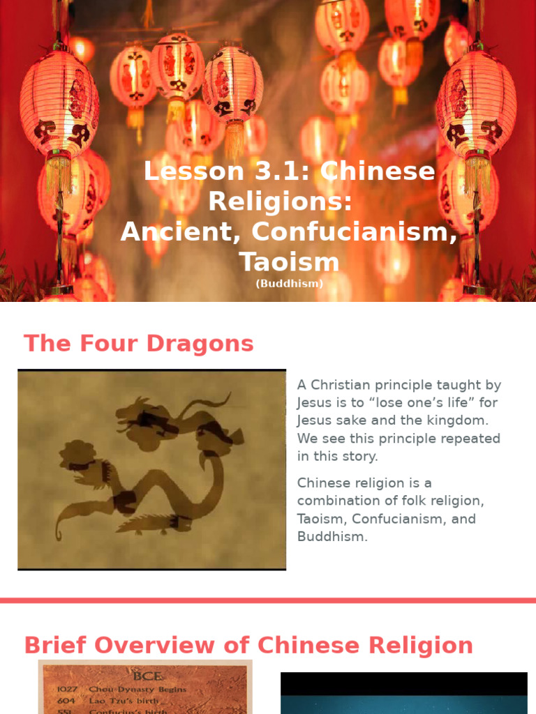 Final - Chinese Religions | PDF | Confucianism | Tao