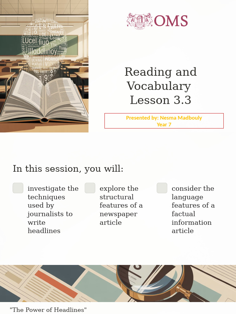 Day 1 Reading and Vocabulary Lesson 3.3 | PDF | Ellipsis | Part Of Speech