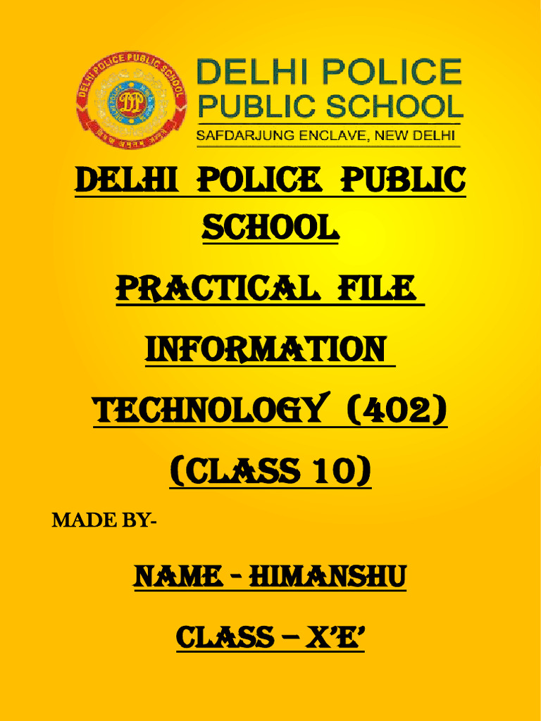 Class 10 IT Practical File Guide | PDF | Spreadsheet | Data Management