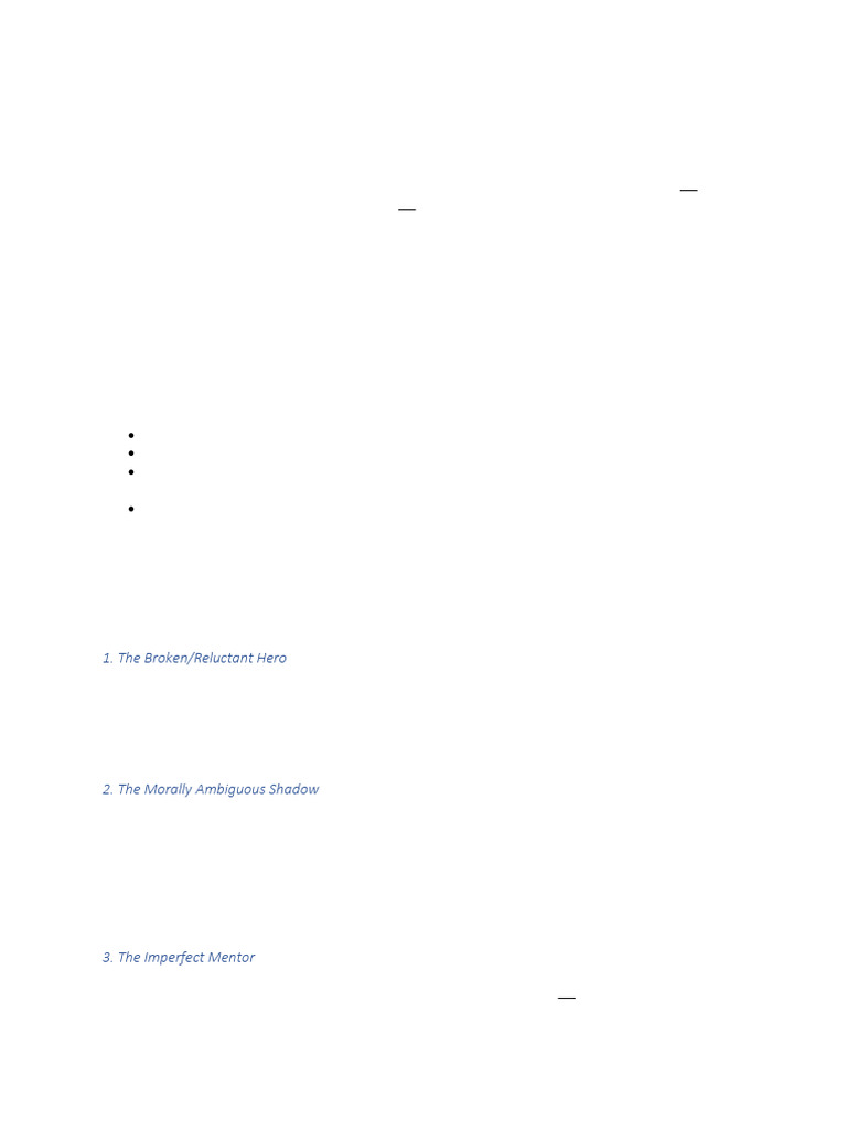 Character Archetypes in Modern Fantasy Literature | PDF | Shadow ...