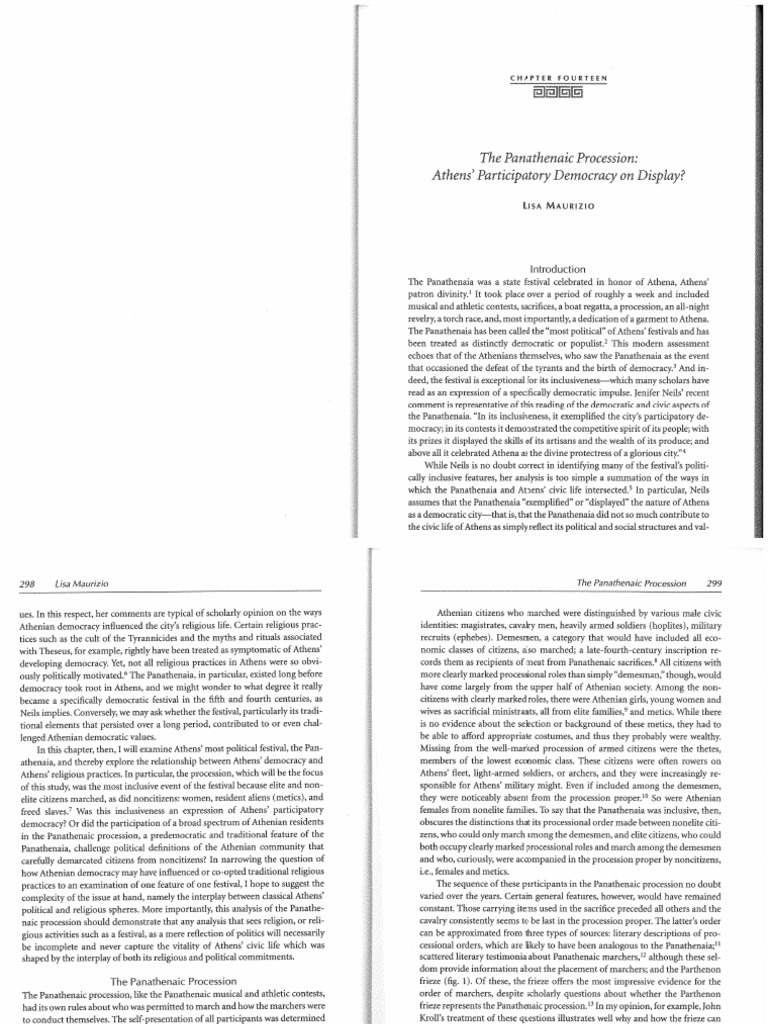 Maurizio Panathenaic Procession | PDF
