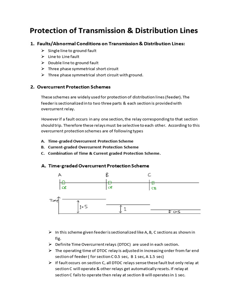 Unit 5 - Transmission & Distribution Line Protection | PDF | Relay ...