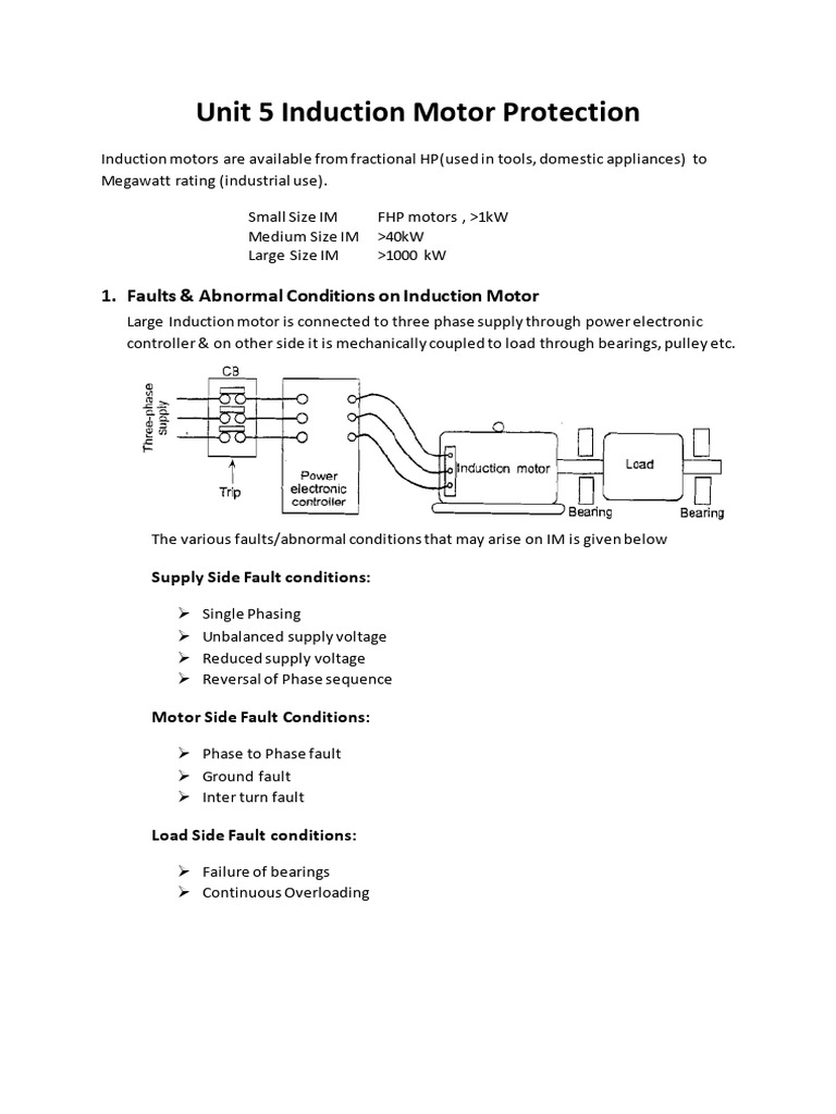 Induction Motor Protection Techniques | PDF | Fuse (Electrical ...