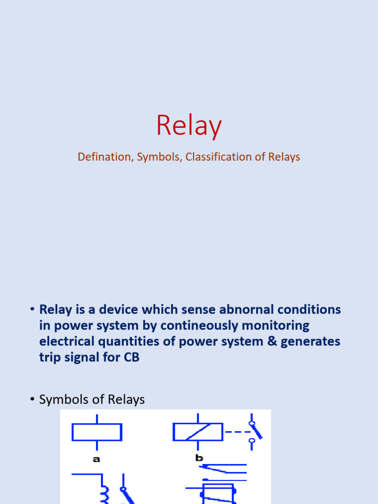 Relay Types and Characteristics Guide | PDF | Relay | Electromagnetic ...