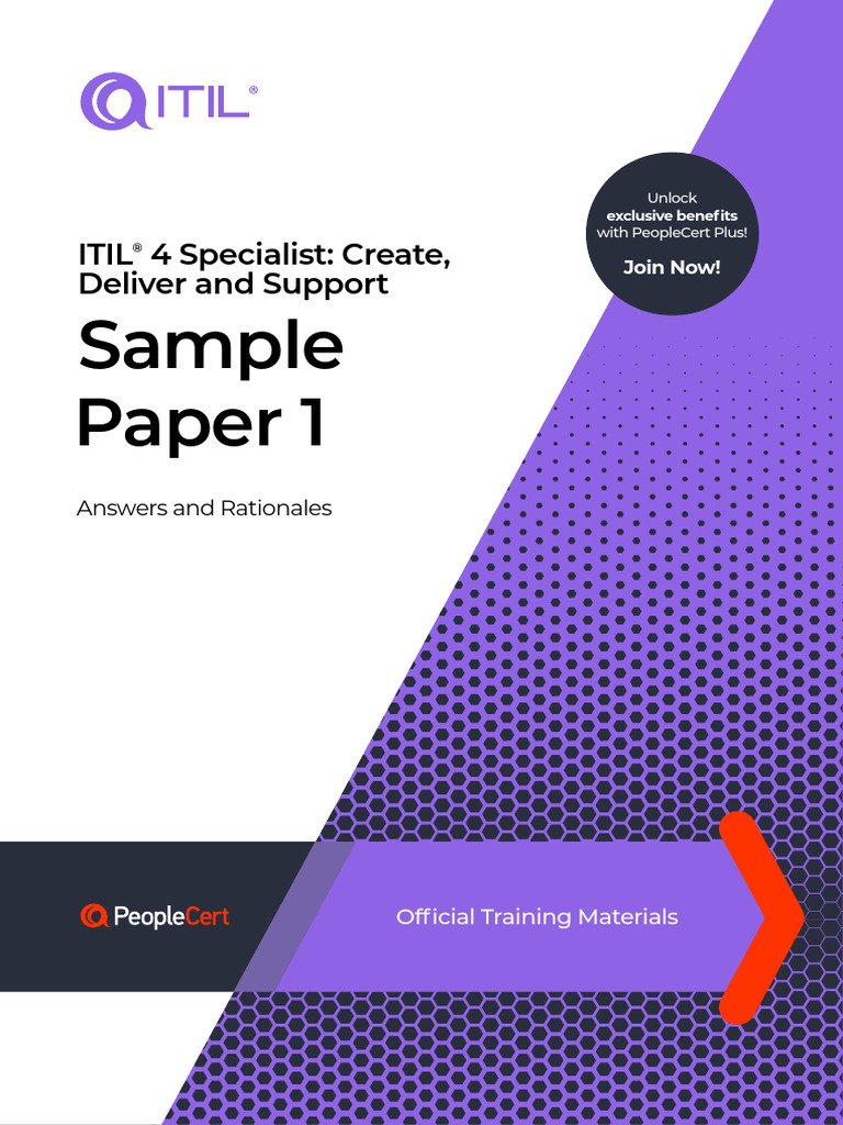 ITIL 4 Specialist Sample Paper Answers | PDF | Business