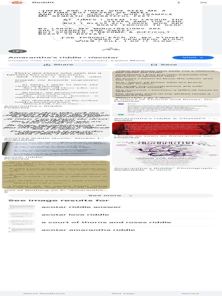 Acotar Riddle - Google Search | PDF