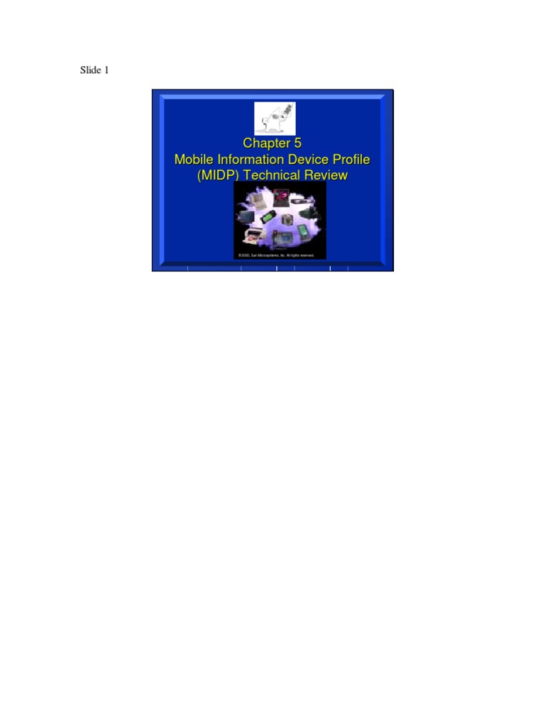 Mobile Information Device Profile (MIDP) Technical Review | PDF | Java (Programming Language ...