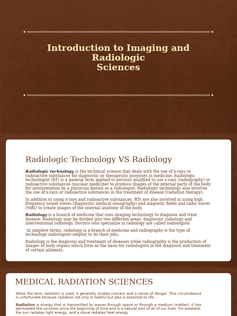 Introduction To Radiologic Technology | PDF | Radiology | X Ray