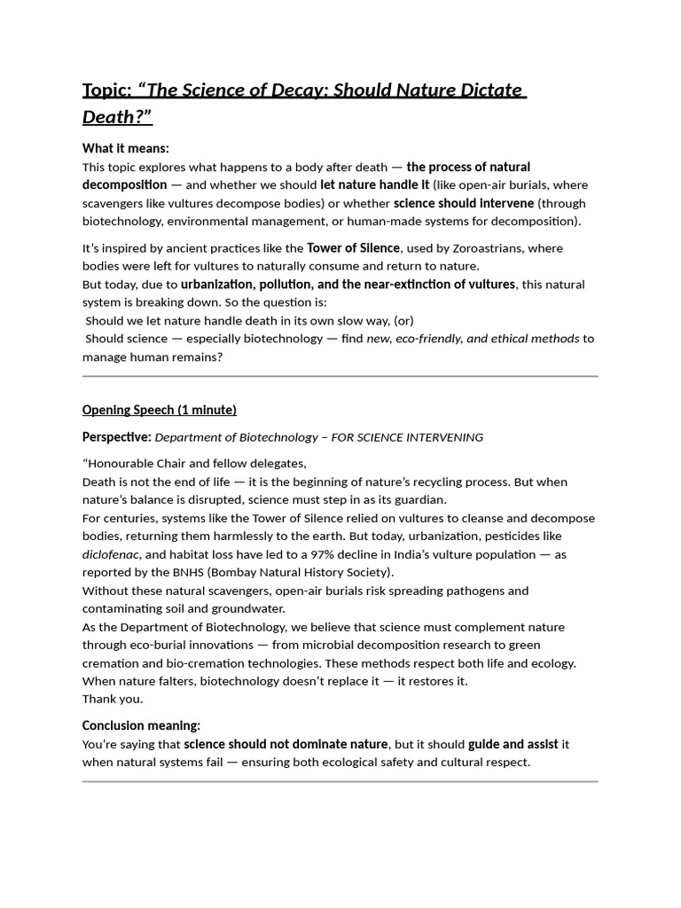 Debate Nature Vs Science | PDF | Decomposition | Biodiversity