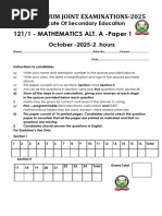 121-1-Kcse Maths Pp1 2025 Ms | PDF | Area | Mathematics