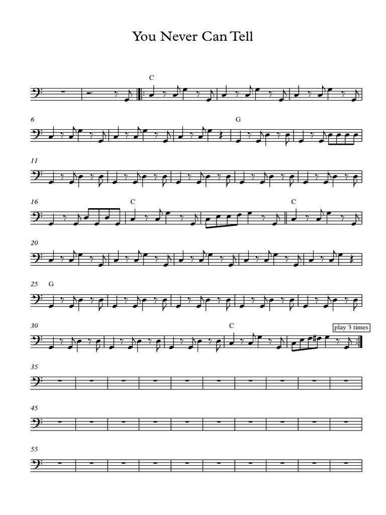 You Never Can Tell - Bass | PDF