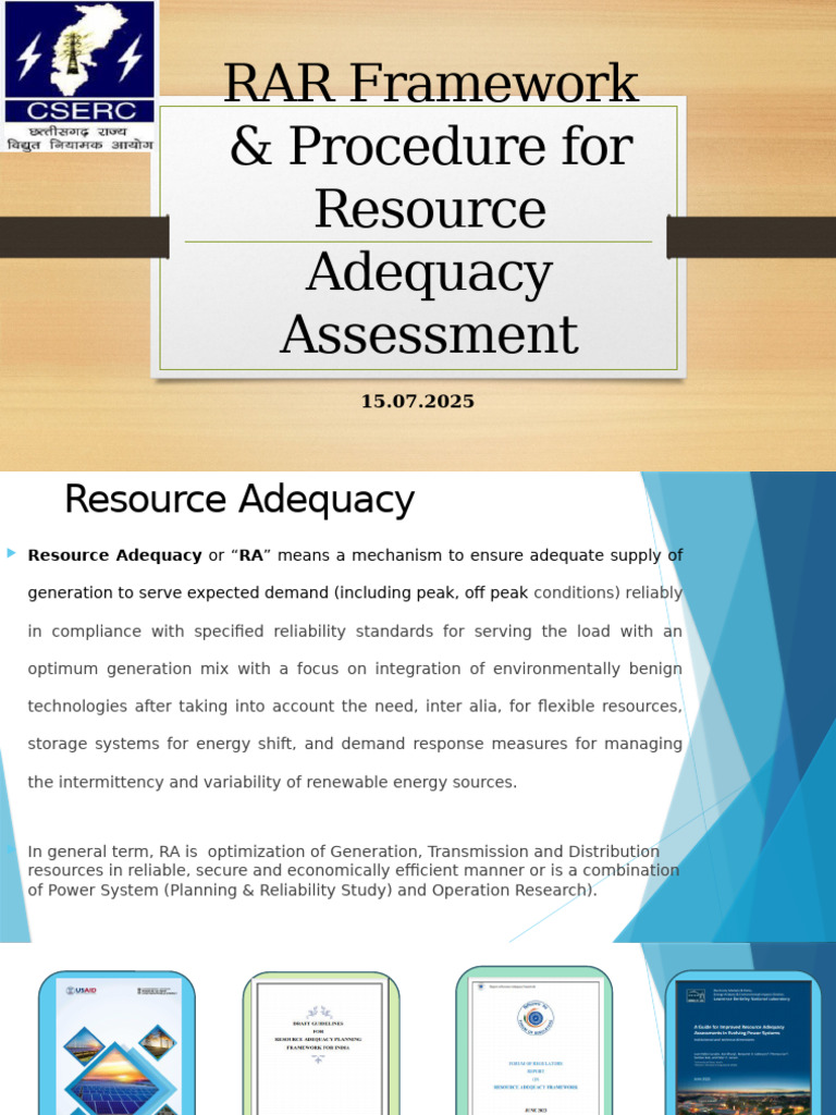 Resource Adequacy Assessment Framework | PDF | Electric Power | Power ...