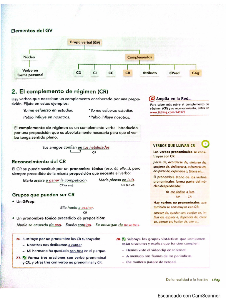 El Complemento de Régimen y El Complemento Agente (Vicens Vives) | PDF