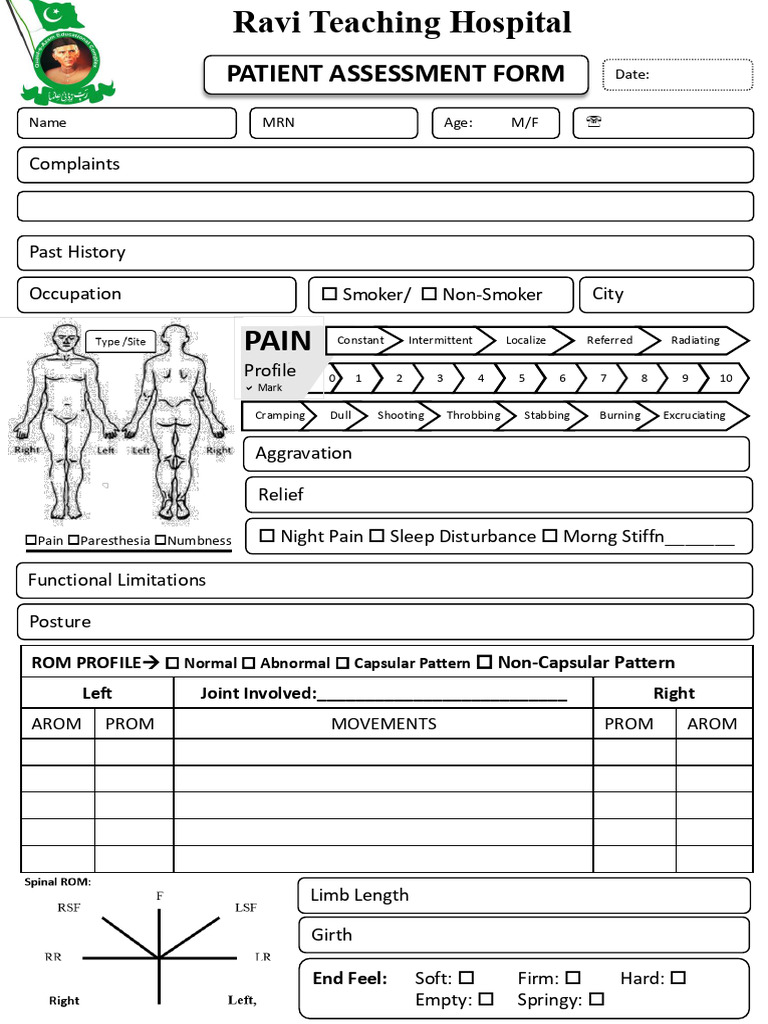 Patient Assessment Form Template | PDF