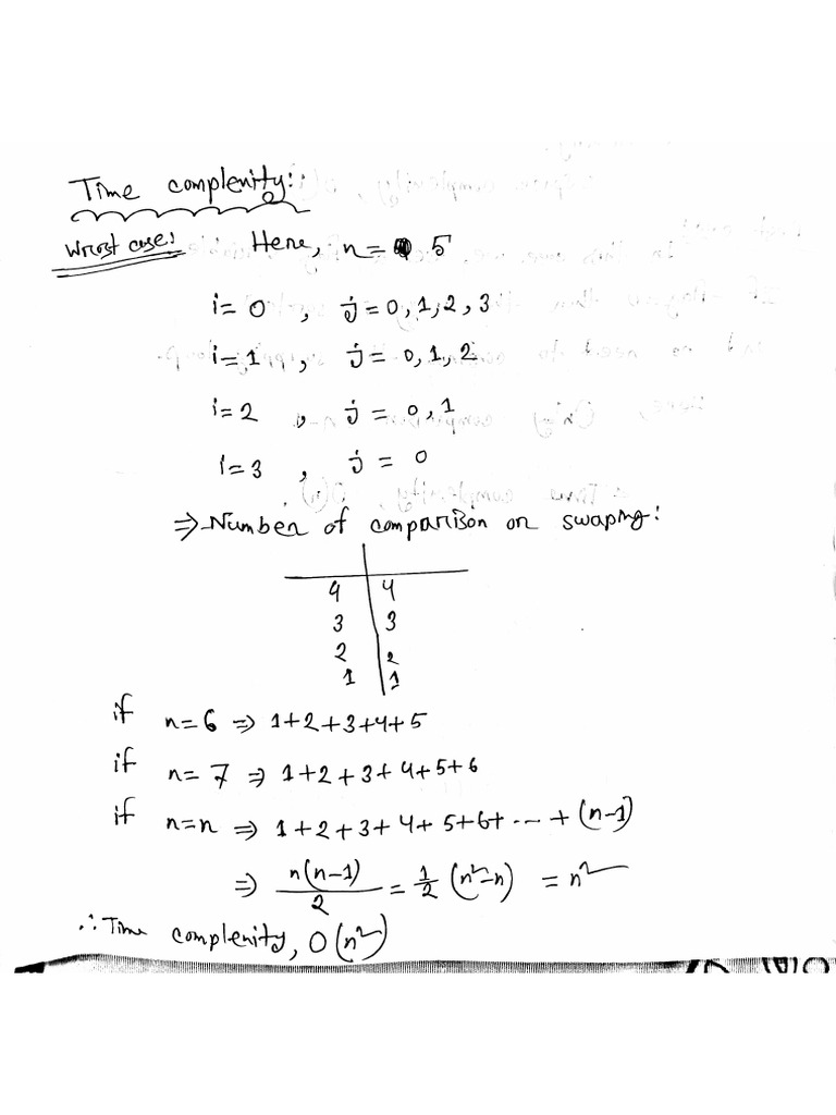 Bubble Sort, Binary Search Time Complexity | PDF