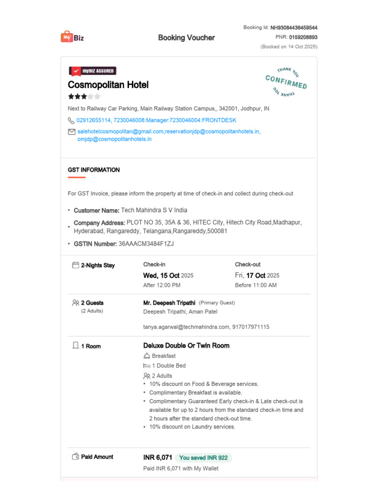 Trips Hotel DownloadETicket-283 | PDF | Hotel | Hospitality Industry