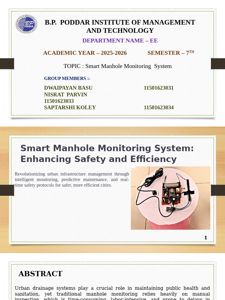 Smart Manhole Monitoring System Overview | PDF | Internet Of Things ...