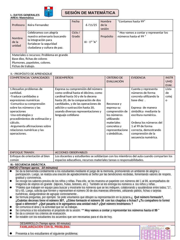 Contar y Representar Números hasta 99 | PDF | Aprendizaje | Matemáticas