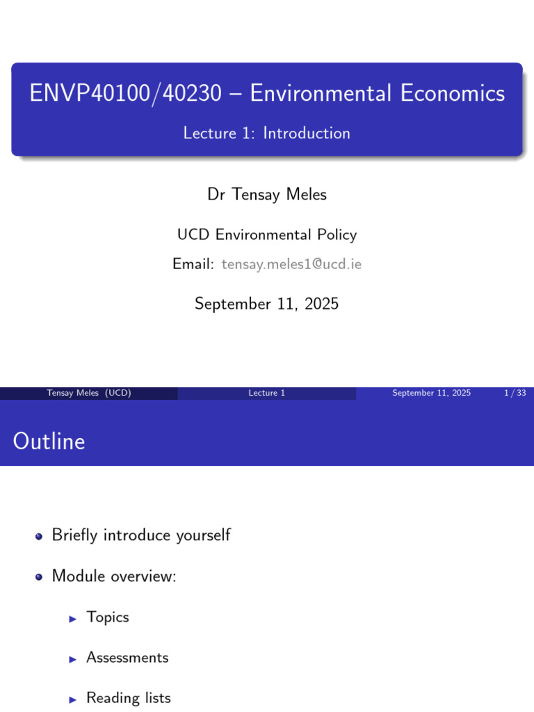 Introduction to Environmental Economics | PDF | Cost–Benefit Analysis ...