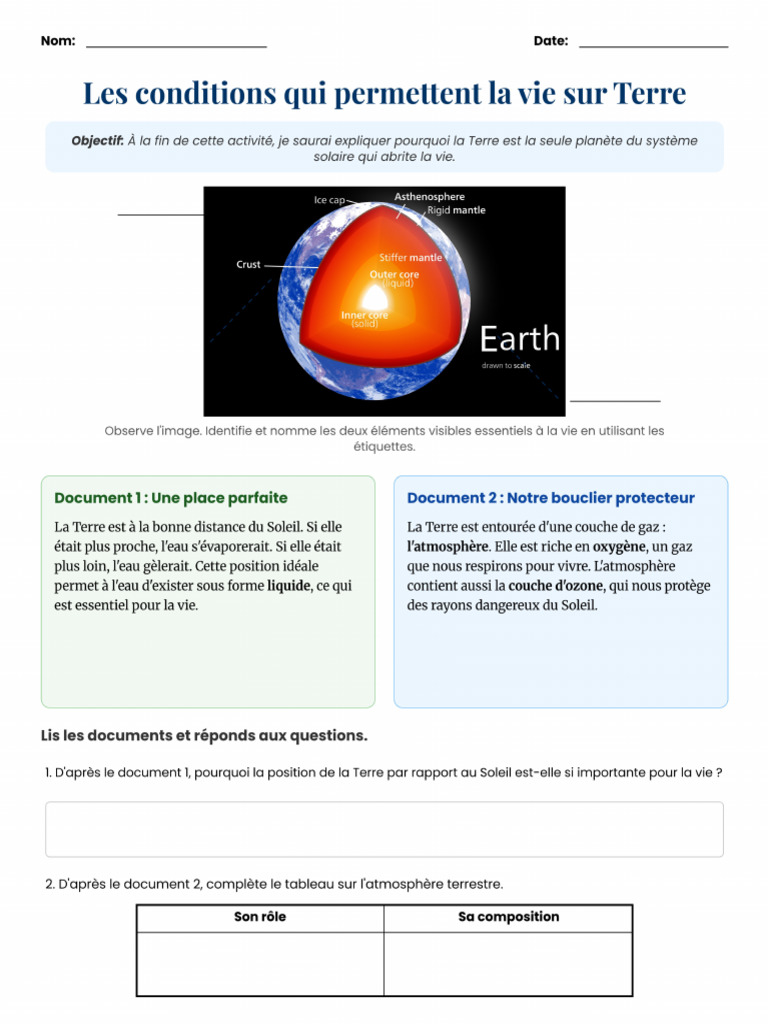 Conditions For Life On Earth | PDF