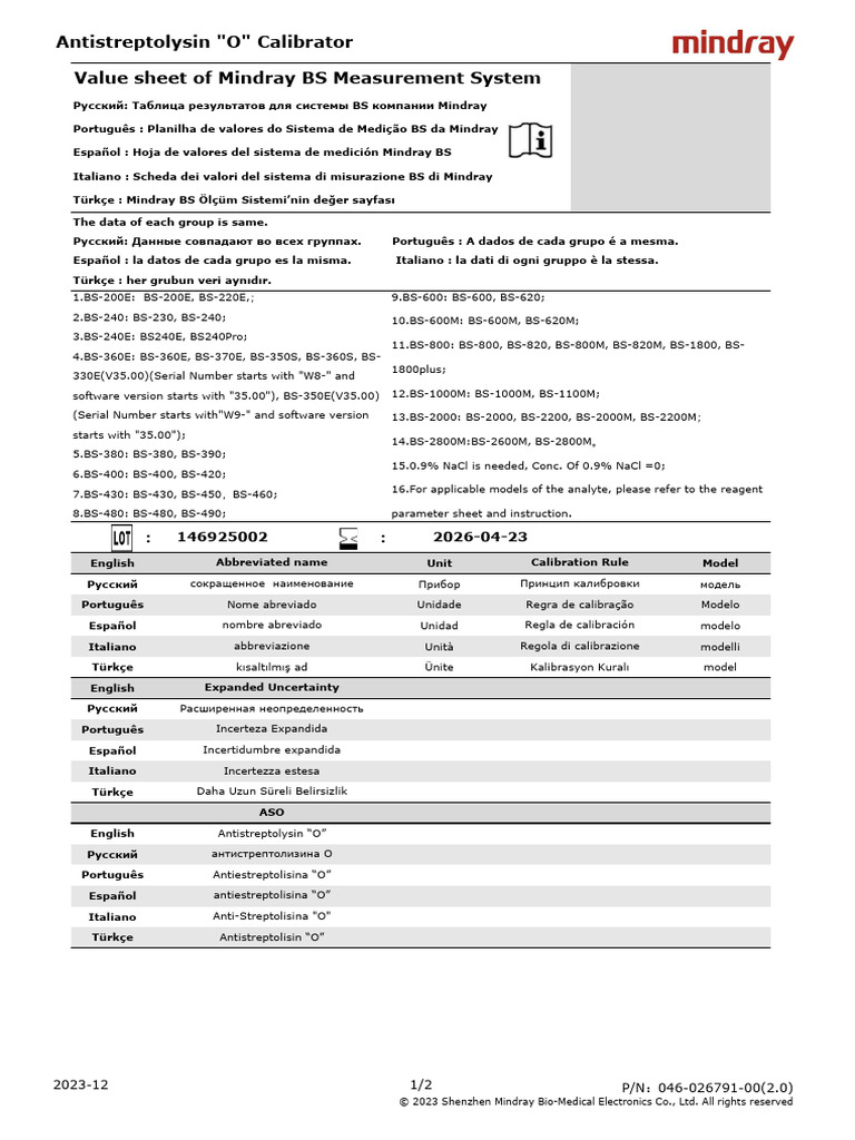 Antistreptolysin O Calibrator Guide | PDF | Chess Theory | Chess