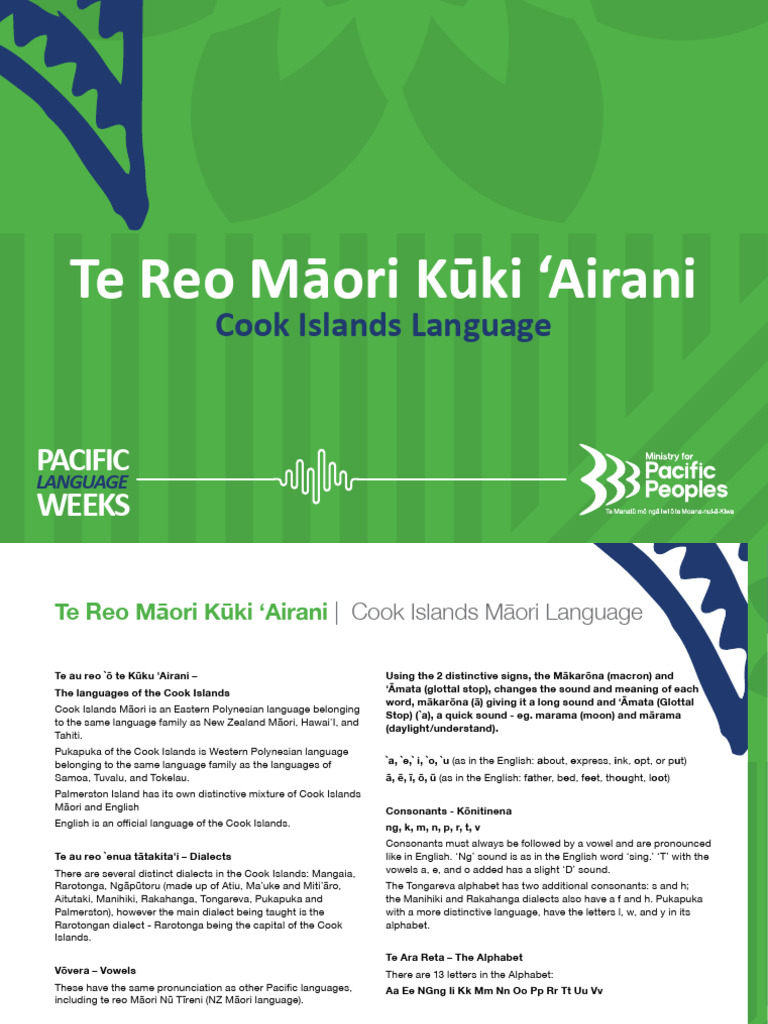 Cook Islands Māori Language Guide | PDF | English Language | Linguistics