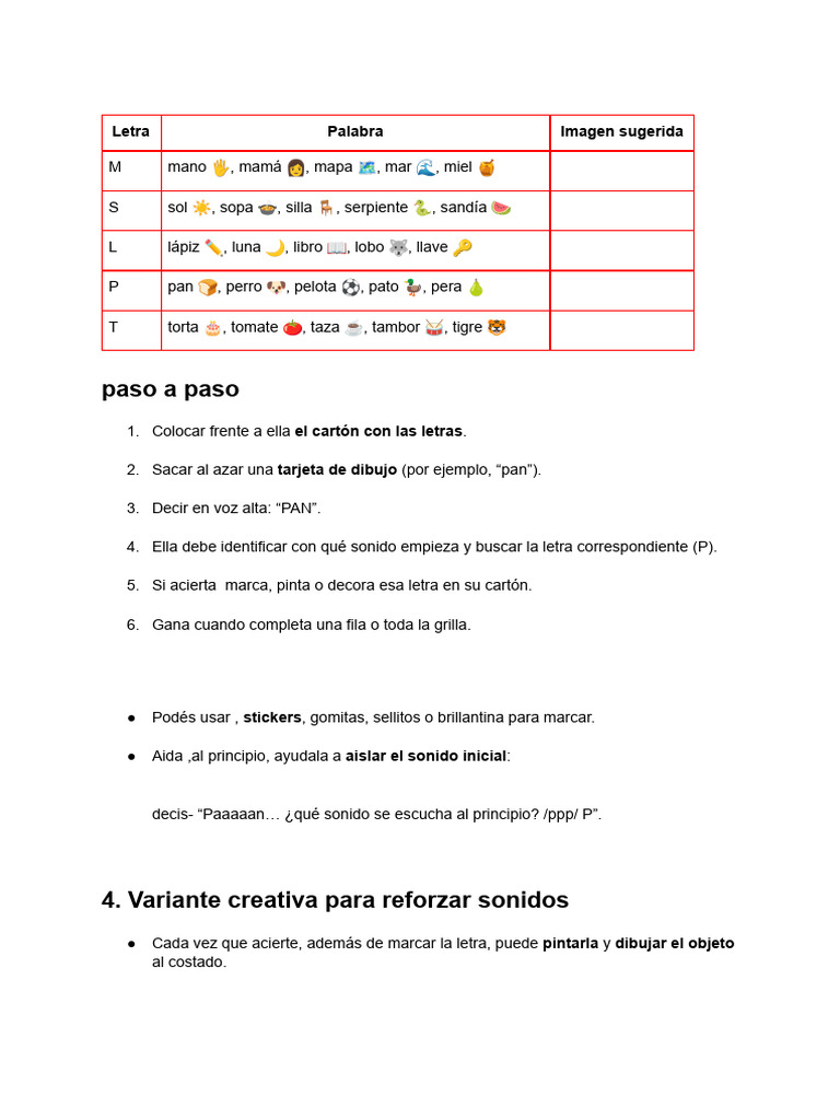 Bingo de Letras y Algo Mas | PDF