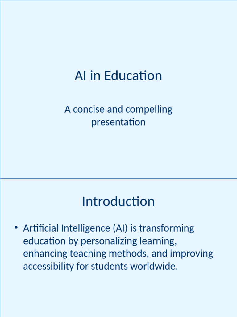 AI in Education Presentation Colored | PDF