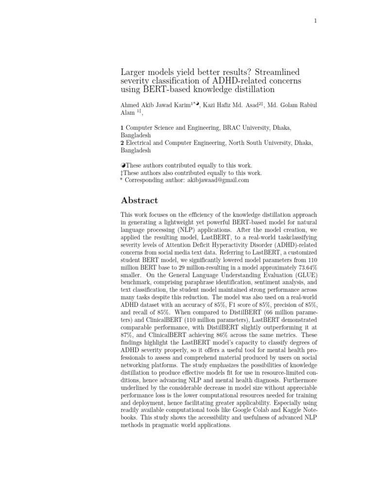 Severity Classification of ADHD-related Concerns | PDF | Attention ...