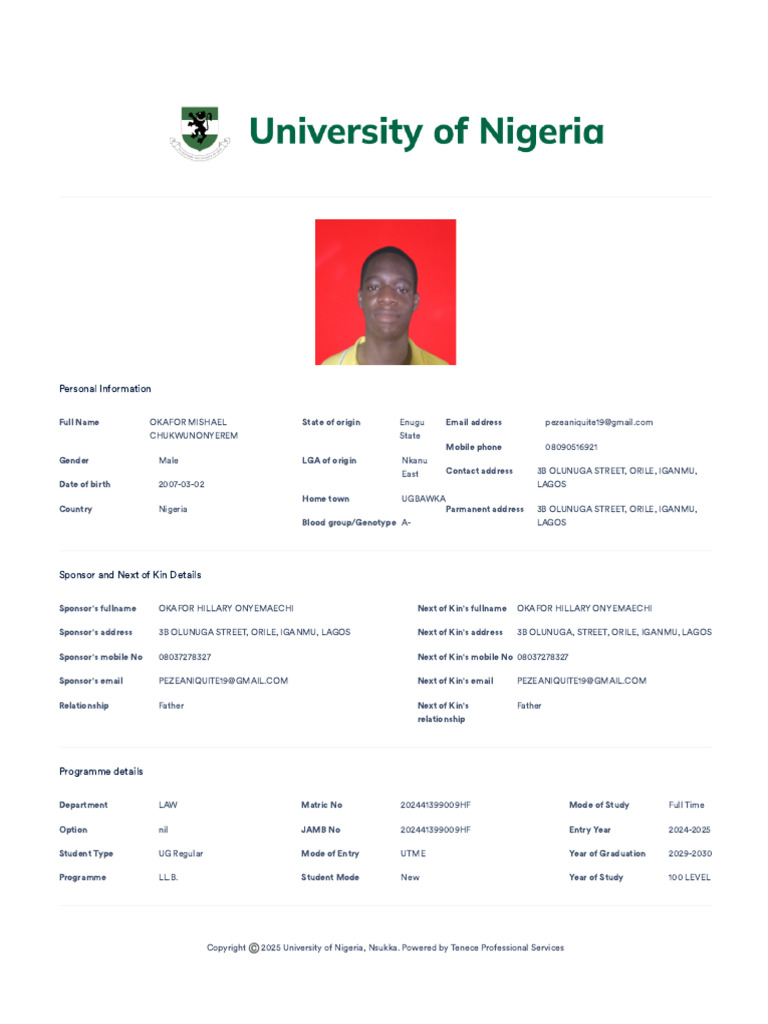 UNN SM Core Portal | PDF