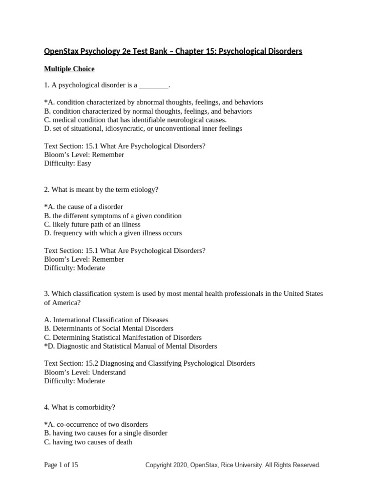 Understanding Psychological Disorders | PDF | Personality Disorder ...