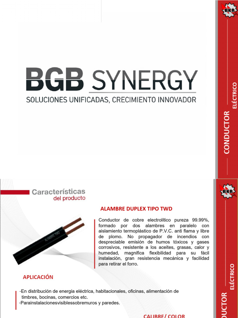Bgb Catalogo Cable Bkr - Agosto 2025.PDF | PDF | Conductor electrico | Cobre